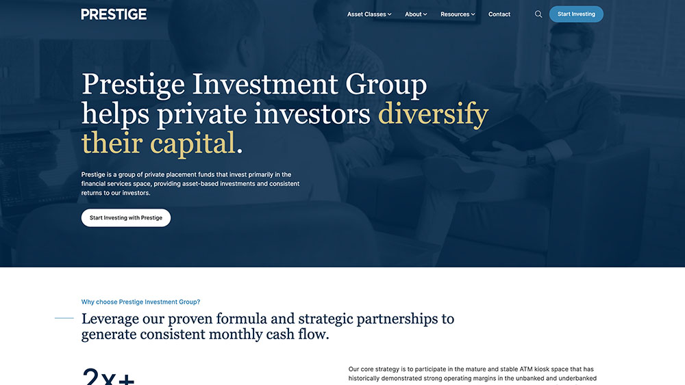 Prestige Investment Group - From the Divi Page Builder to a Custom ...